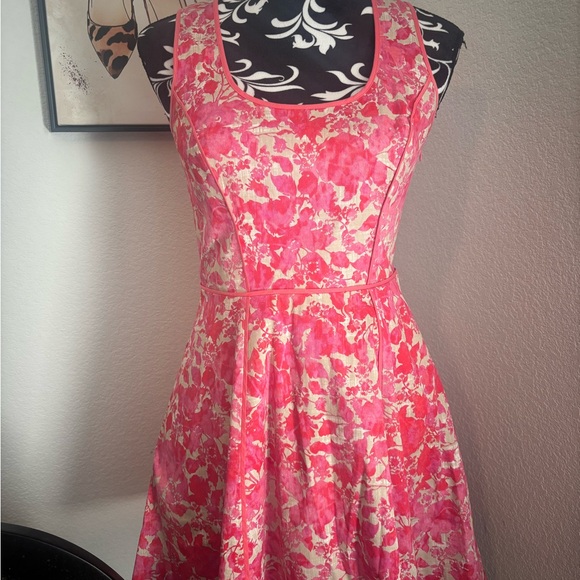 Jessica Simpson | Dresses | Jessica Simpson Vibrant Pink Floral Midi ...